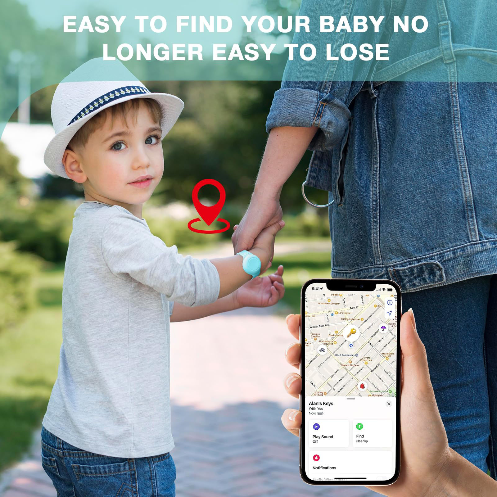 GetUSCart- Waterproof AirTag Bracelet for Kids(2 Pack) - Soft Silicone ...