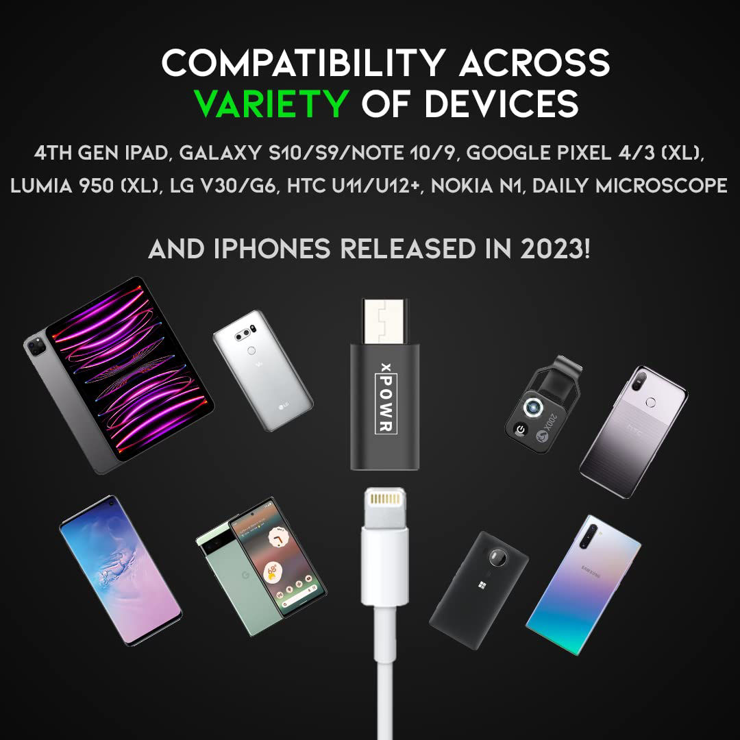 GetUSCart- xPOWR 3-Pack Lightning to USB C Adapter iOS Female Lightning ...