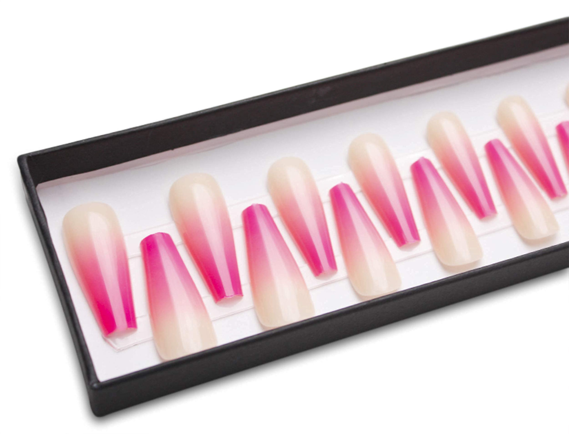 GetUSCart- Pink Ombre Extra Long Ballerina False Press on Nails - 20 ...