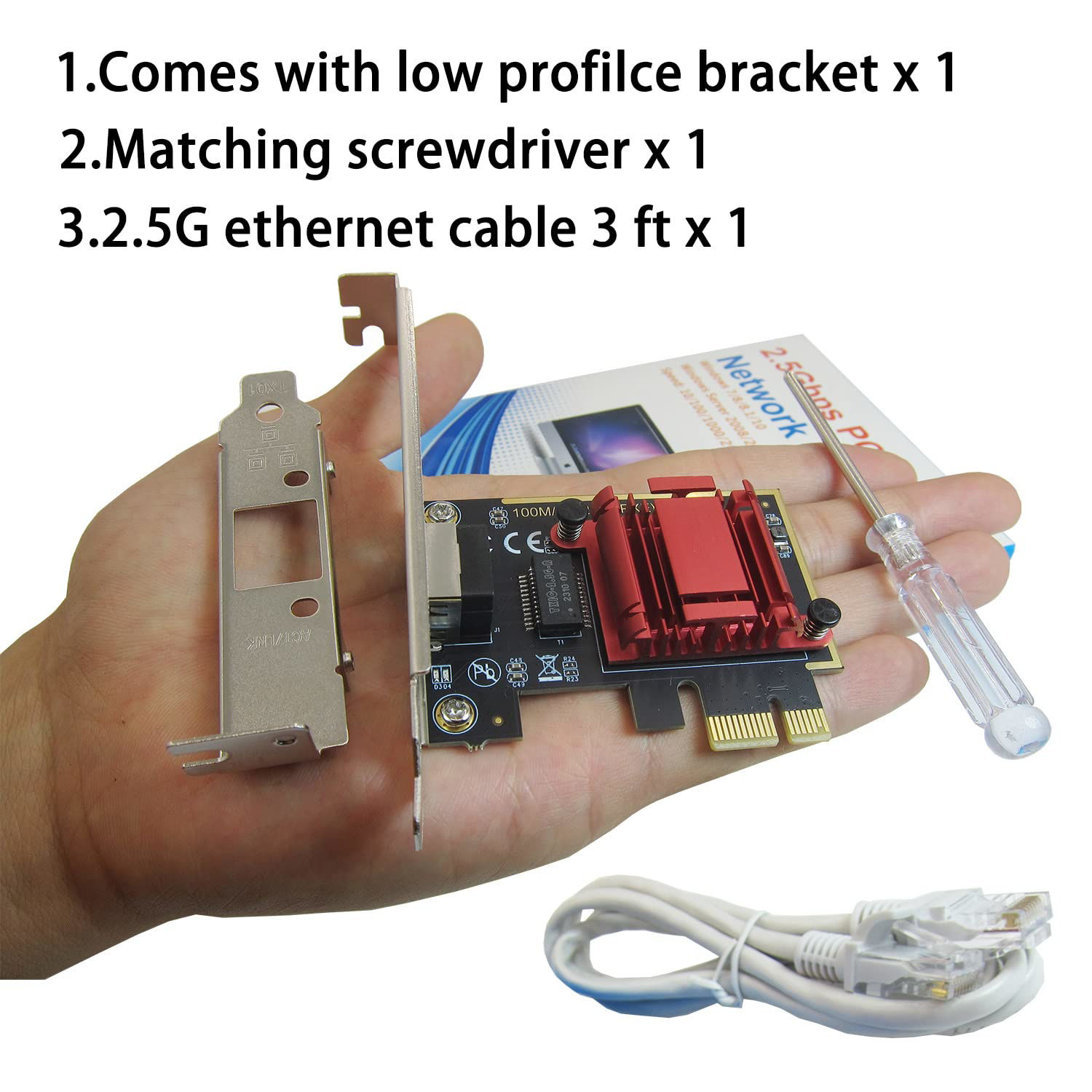 GetUSCart- 2.5GB PCIe NIC Network Card for pc 2.5gb switch wake on lan internal computer ...