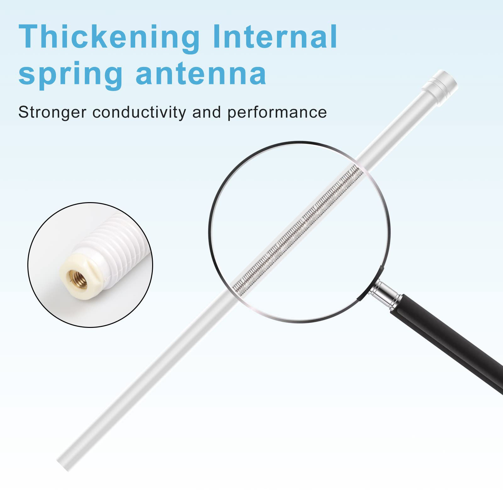 GetUSCart- Marine Radio Antenna, JSZAAHZ Boat Radio Antenna Replacement Universal AM FM Mast ...