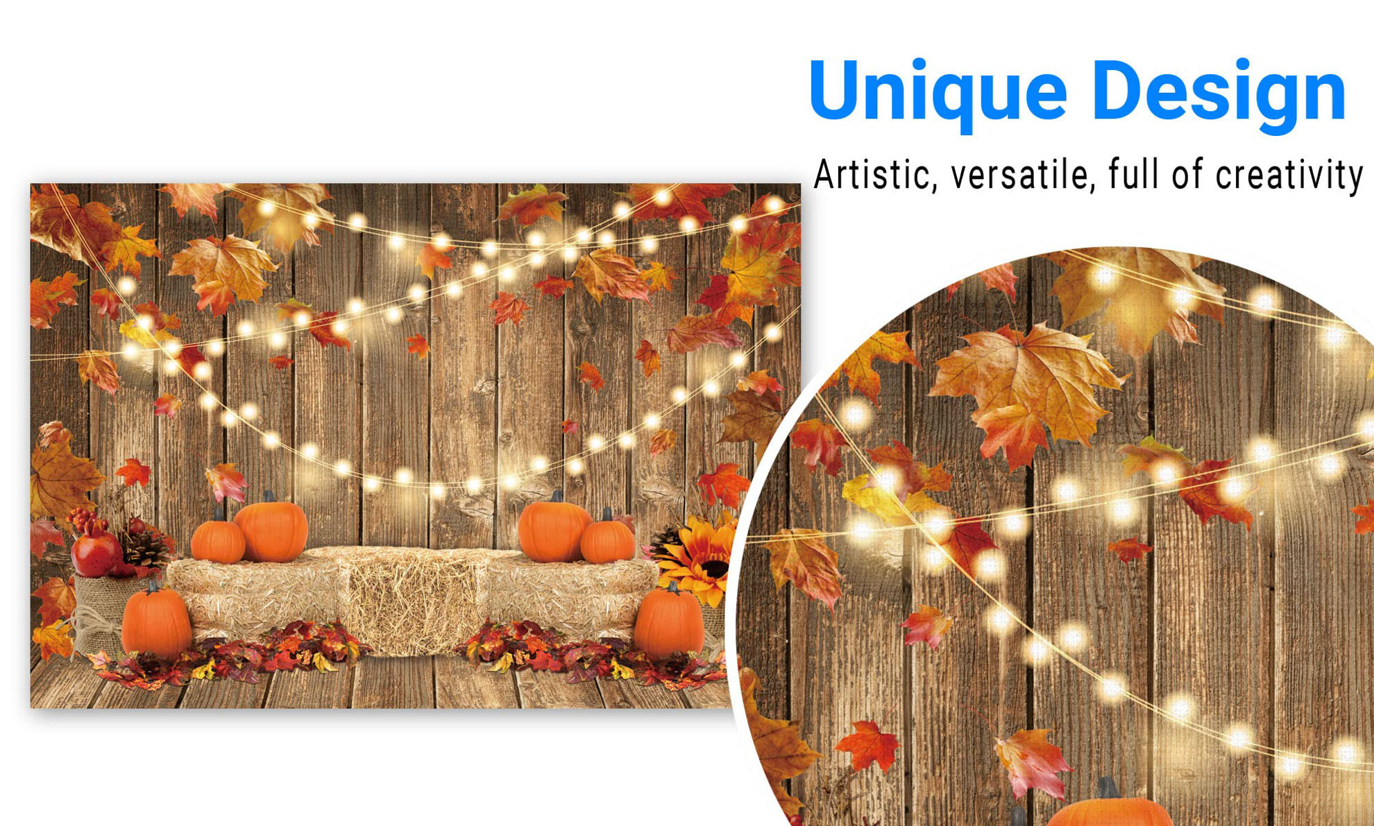 GetUSCart- Funnytree 7x5FT Fall Pumpkin Photography Backdrop Autumn ...