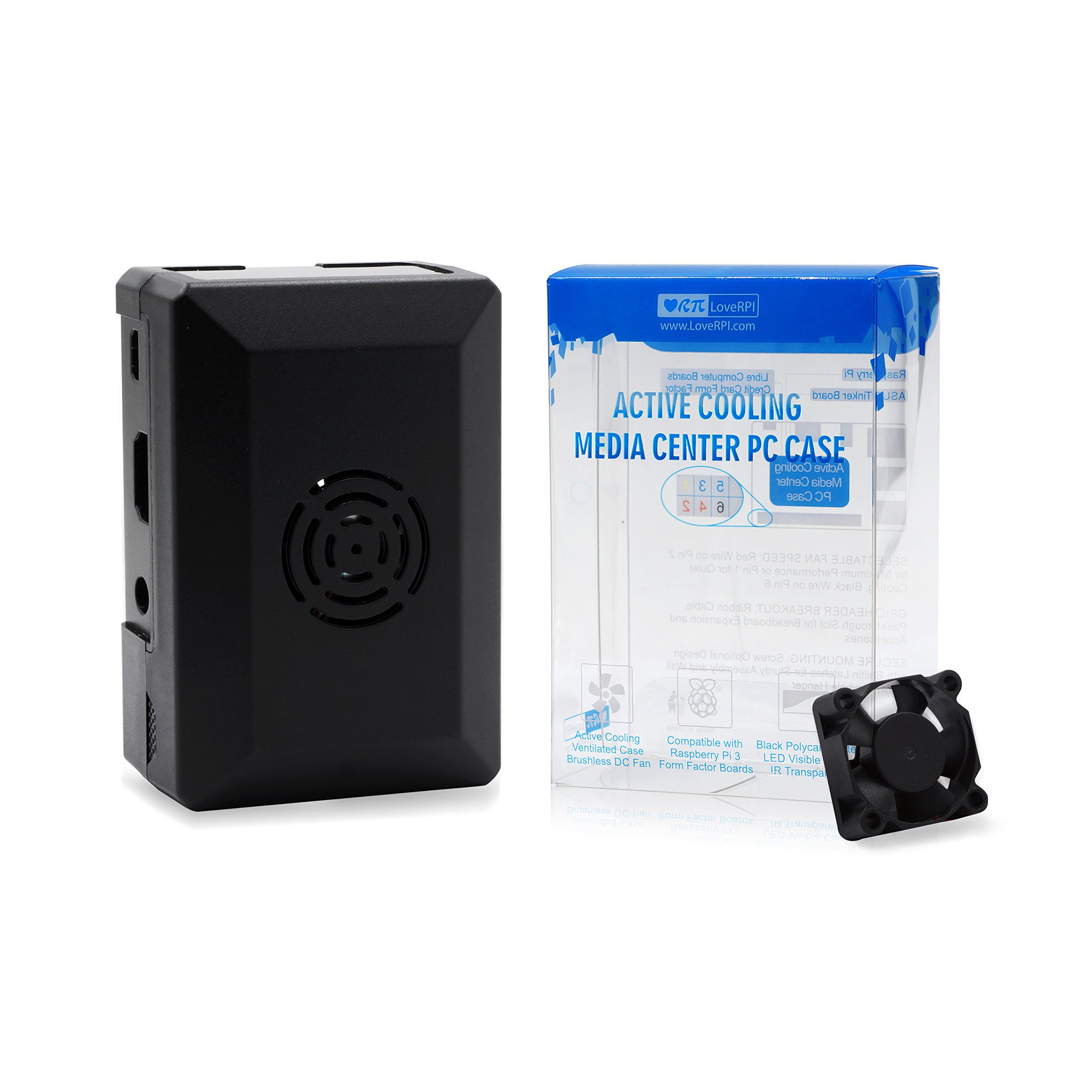 GetUSCart- LoveRPi Active Cooling Media Center PC Case with Fan for ...
