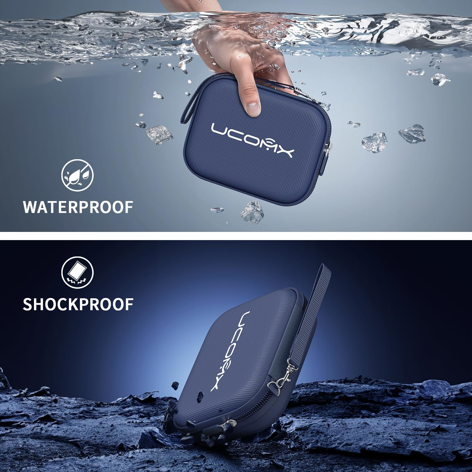 GetUSCart- UCOMX Travel Case for 3 in 1 Wireless Charger,Hard EVA Carrying Charger Case,Portable ...