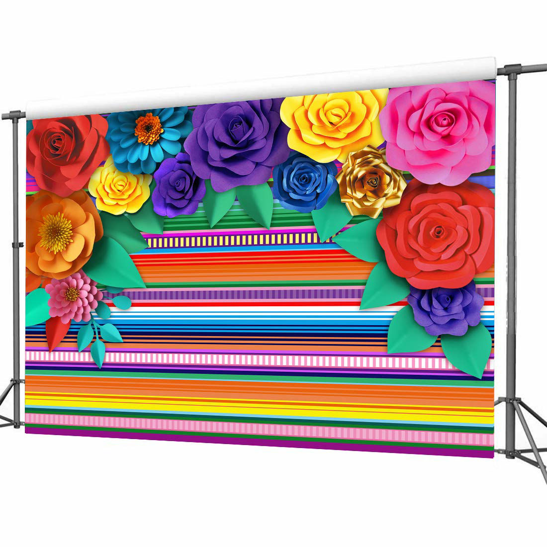 GetUSCart- Mexican Theme Party Striped Backdrop Fiesta Cinco De Mayo ...