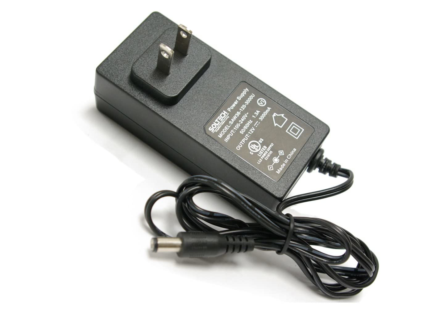 GetUSCart- SOLTECH 12V 3A Security Camera Power Supply Adapter for ...