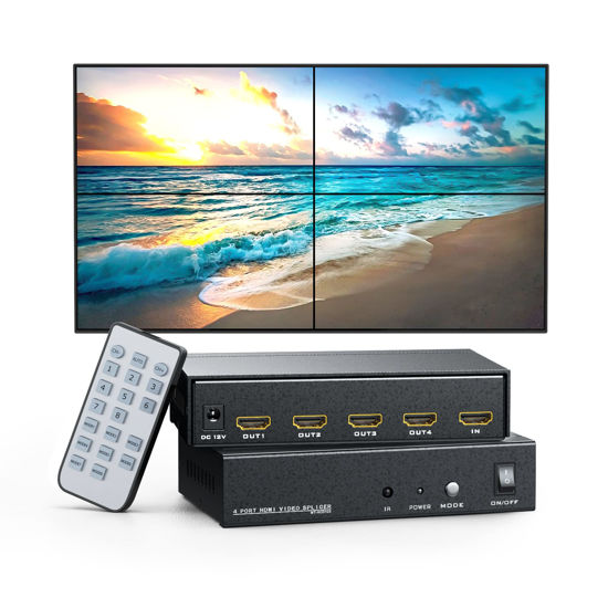 GetUSCart- Yinker 4K Video Wall Controller 2x2, 4K@30Hz HDMI Video Wall ...