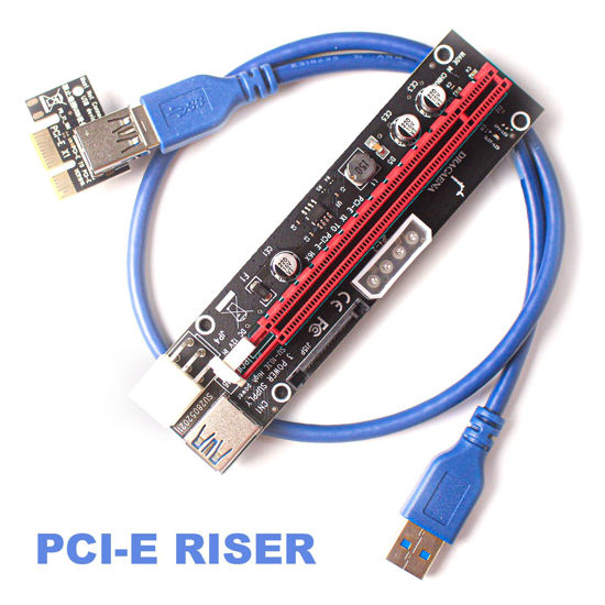 GetUSCart- Dracaena 6 Pack PCIE Riser Adapter Card for GPU Crypto ...