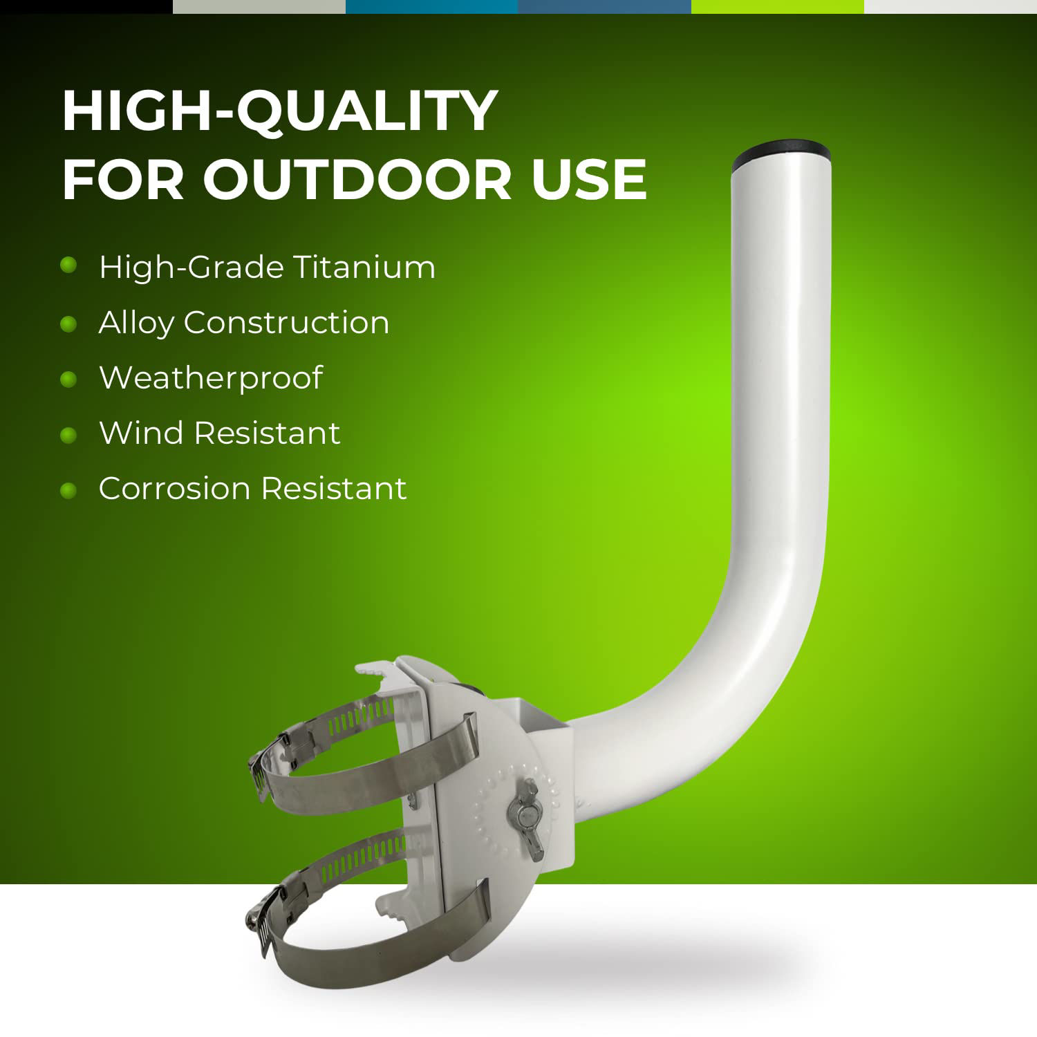 GetUSCart- Bolton Technical 10” Inch J Pole Mount Accessory for Outside ...