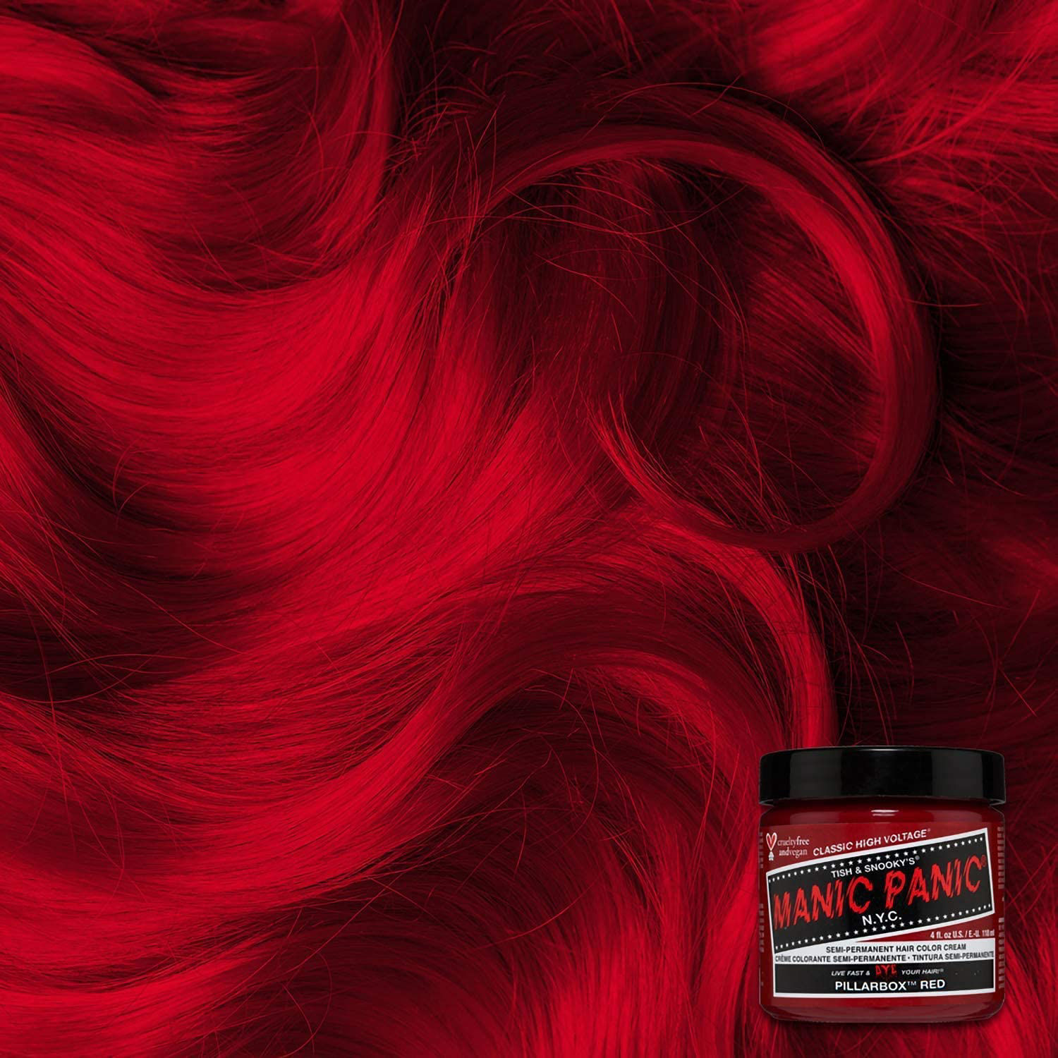GetUSCart- MANIC PANIC Pillarbox Red Hair Dye - Classic High Voltage ...