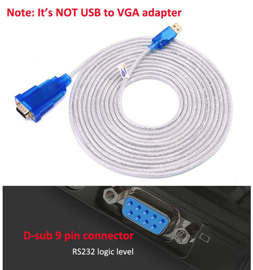 GetUSCart- DTech FTDI USB to Serial Adapter Cable RS232 DB9 Male Port ...