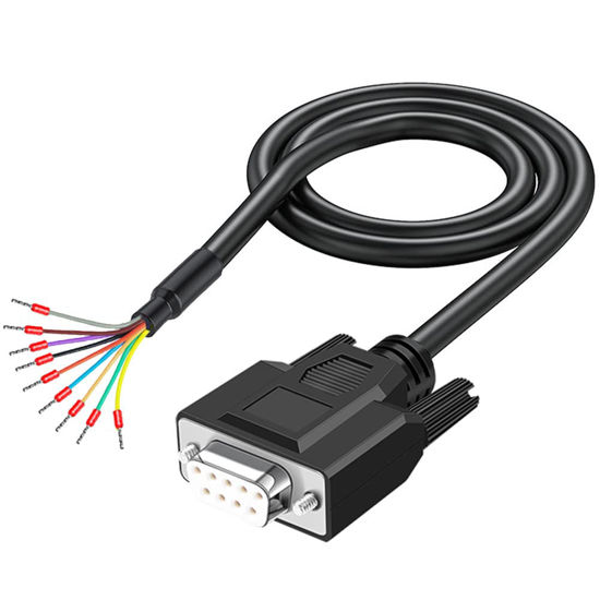 GetUSCart- Jienk 6.56Ft 24AWG DB9 Female RS232 9 Pin Serial Extension ...