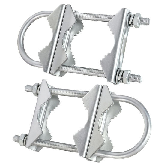GetUSCart- Double Antenna Mast Clamp V Jaw Block with U Bolts, Heavy ...