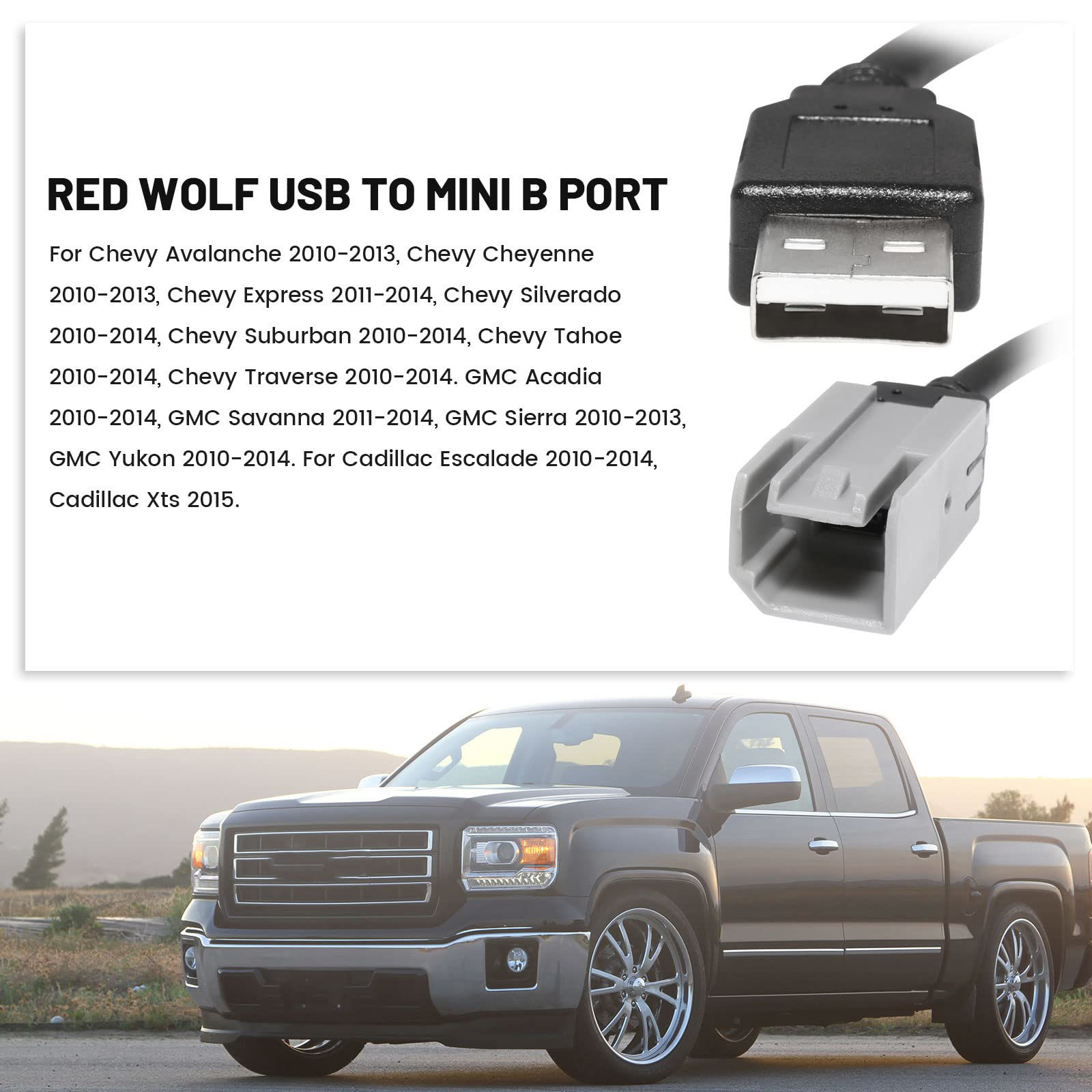 GetUSCart- RED WOLF Car Radio Factory USB Port Retention Cable Wire ...