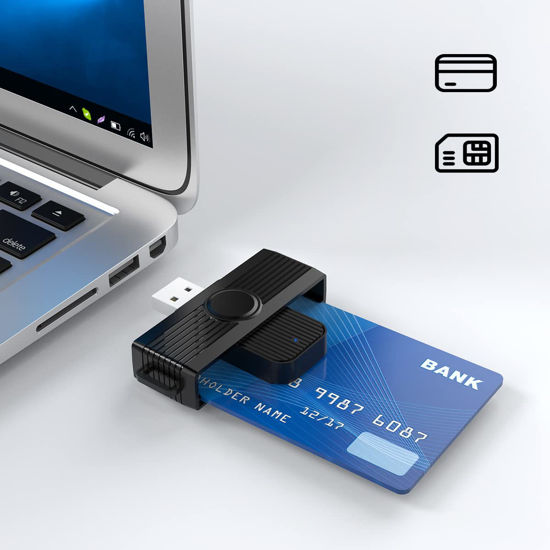 GetUSCart- CAC Reader, DOD Military USB Common Access CAC Card Reader ...