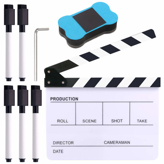 GetUSCart- Glarks 8Pcs 10 x 12 inch Acrylic Film Directors Clapboard ...
