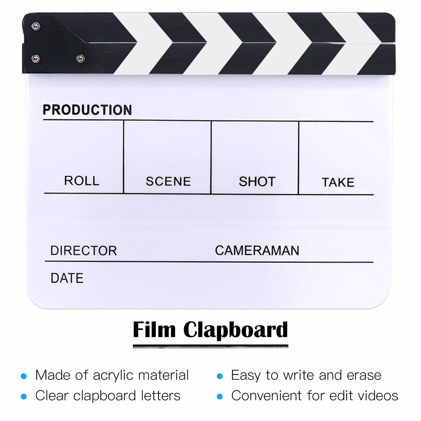 GetUSCart- Glarks 8Pcs 10 x 12 inch Acrylic Film Directors Clapboard ...
