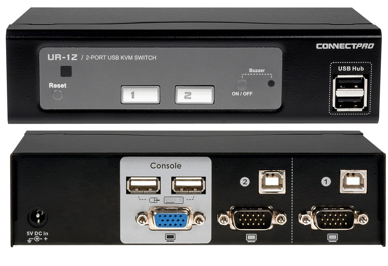 GetUSCart- ConnectPRO UR-12-KIT , 2-port USB 2.0 KVM Switch with Cables