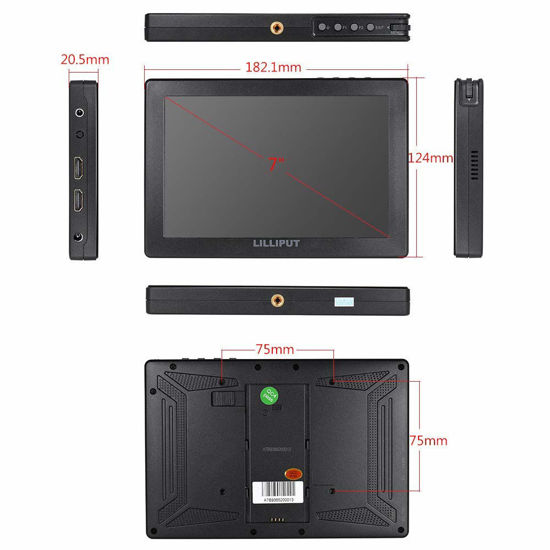 GetUSCart- LILLIPUT 7 inch A7S-B Black 1920x1200 IPS On Camera Monitor ...