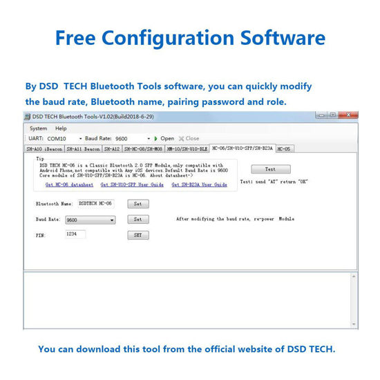 GetUSCart- DSD TECH SH-B23A Bluetooth 2.0 to RS232 Serial Adapter with DB9 Converter