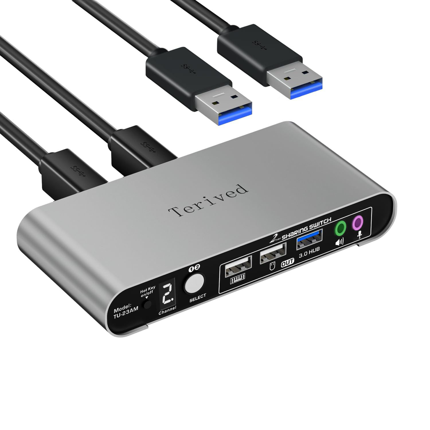 GetUSCart- Terived USB Switch Selector with Audio and Microphone ...