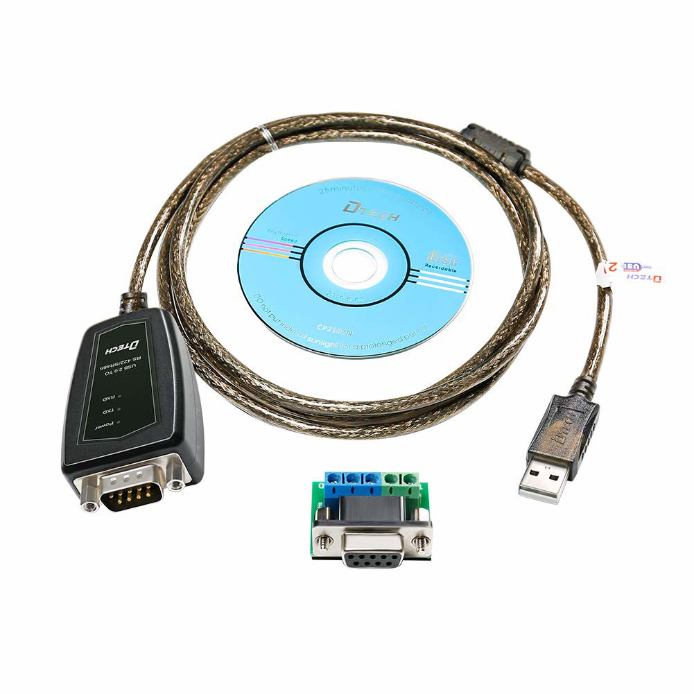 GetUSCart- DTech USB to RS485 Adapter RS422 Serial Port Cable with CP2102 Chip Terminal Board ...