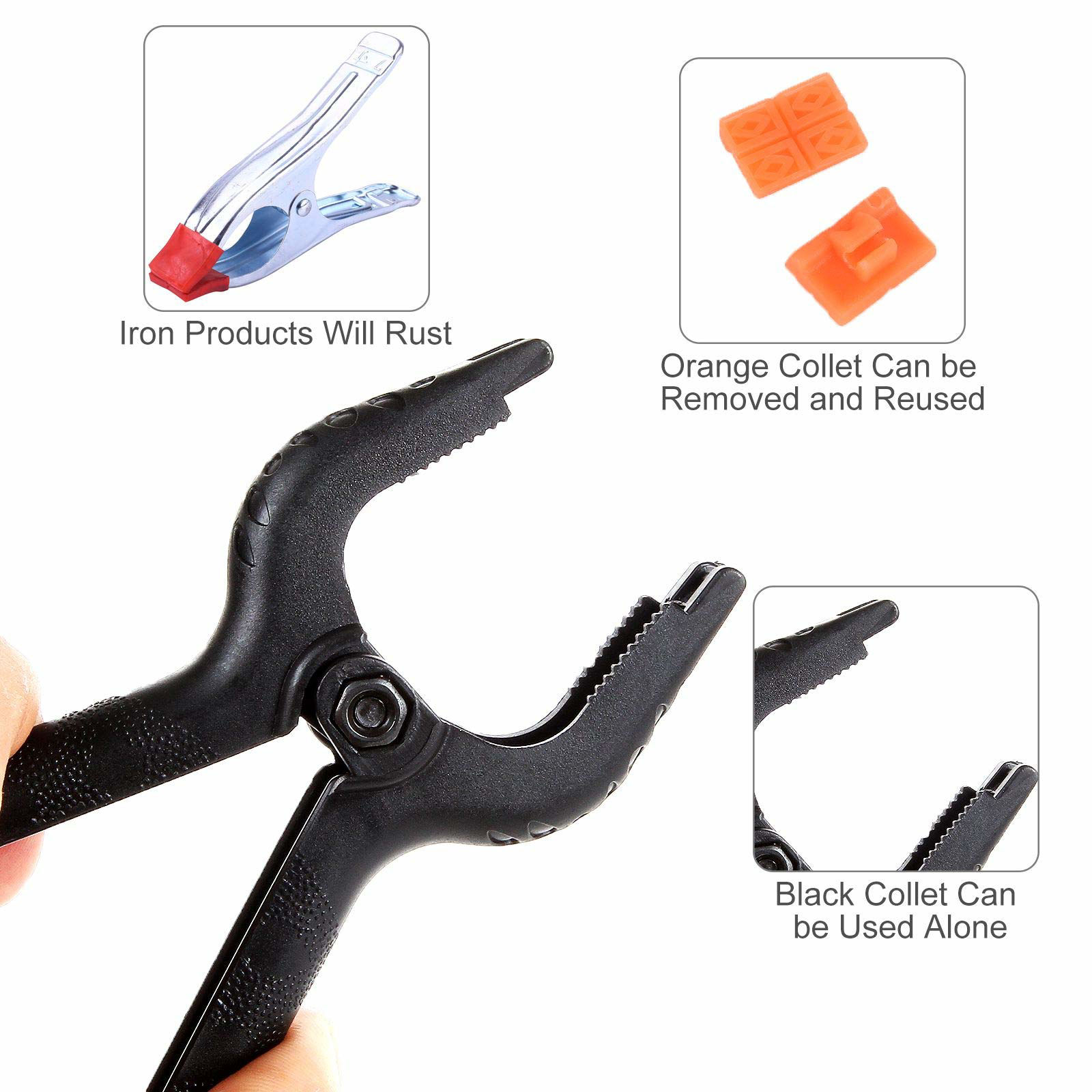 GetUSCart- OrdLive 30-Pack Heavy Duty Nylon Spring Clamp, 3-Inch ...