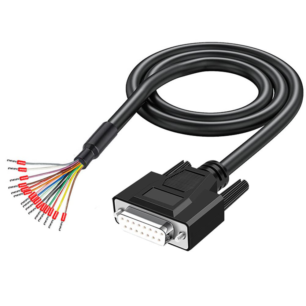 GetUSCart- Jienk 6.56Ft 24AWG DB15 Female RS232 15Pin Serial Extension ...