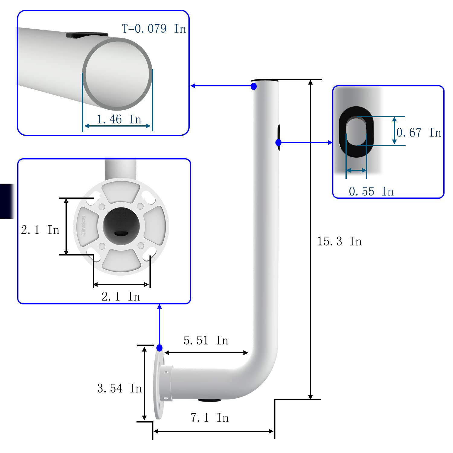 GetUSCart- Adbamic Pole Mount, Electronics Pole for Outside Home ...