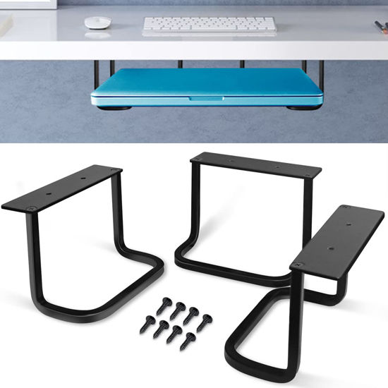 GetUSCart- Under Desk Laptop Mount, Under Desk Shelf Bracket Compatible ...