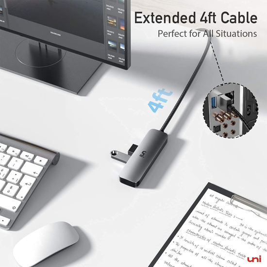 GetUSCart- USB Hub 4-Port, uni USB 3.0 Data Hub Adapter with 4 ft ...
