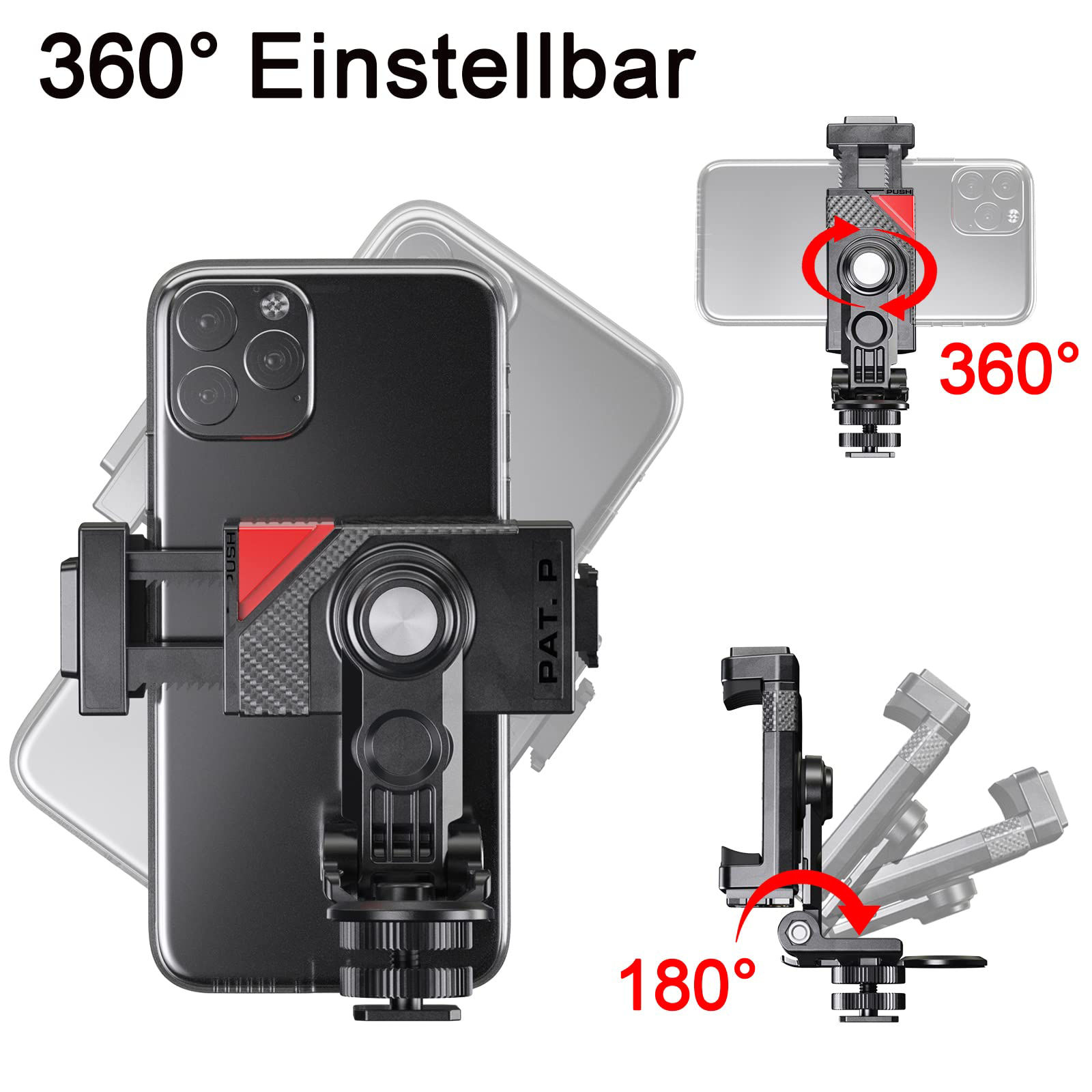 GetUSCart- Zeetain Camera Hot Shoe Phone Holder, Phone Tripod Mount ...