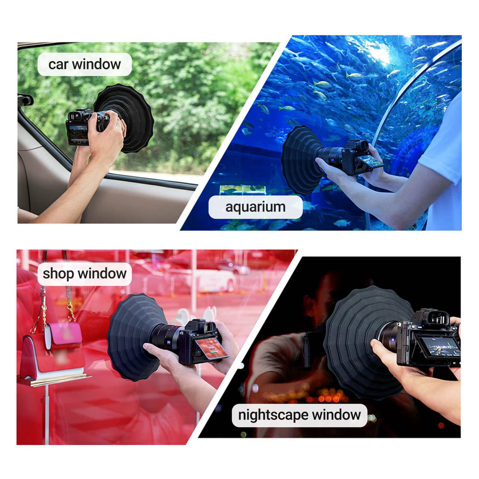 GetUSCart- [Upgraded] Silicone Lens Hood,Anti Reflective Camera Lens ...