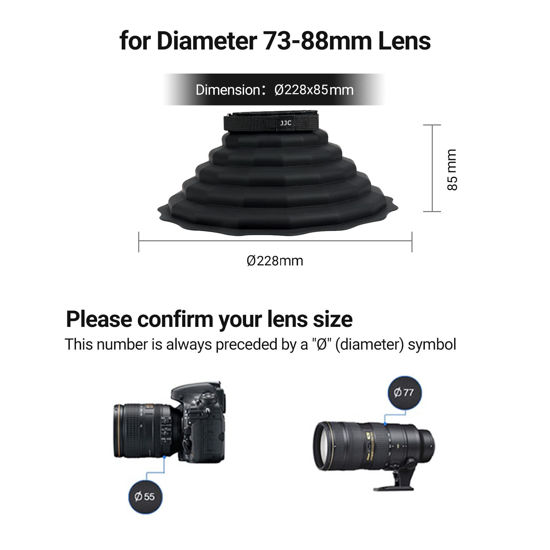 GetUSCart- [Upgraded] Silicone Lens Hood,Anti Reflective Camera Lens ...