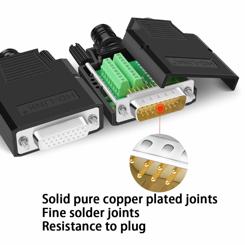 GetUSCart- ANMBEST DB26 Breakout Connector, Solderfree RS232 D-SUB ...