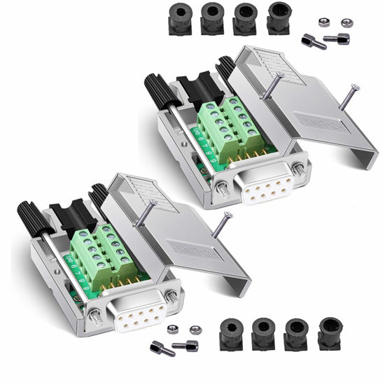 GetUSCart- ANMBEST 2PCS DB9 Breakout Connector, Solderless Metal Shell ... GetUSCart- ANMBEST 2PCS DB9 Breakout Connector, Solderless Metal Shell ...