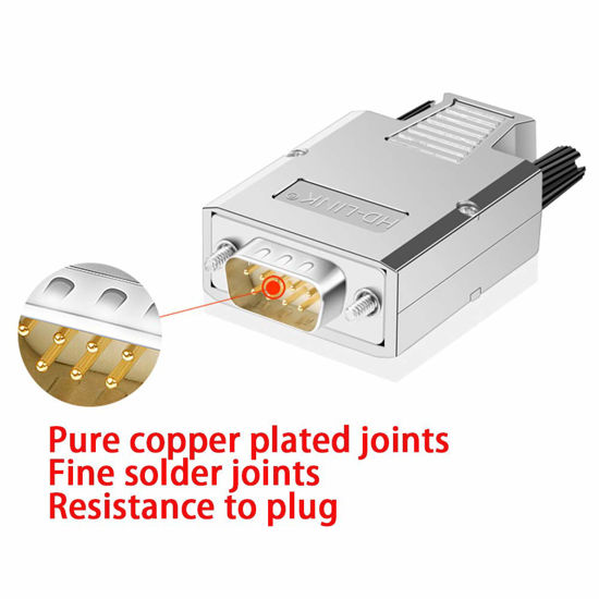 GetUSCart- ANMBEST 2PCS DB9 Breakout Connector, Solderfree Metal Shell ...