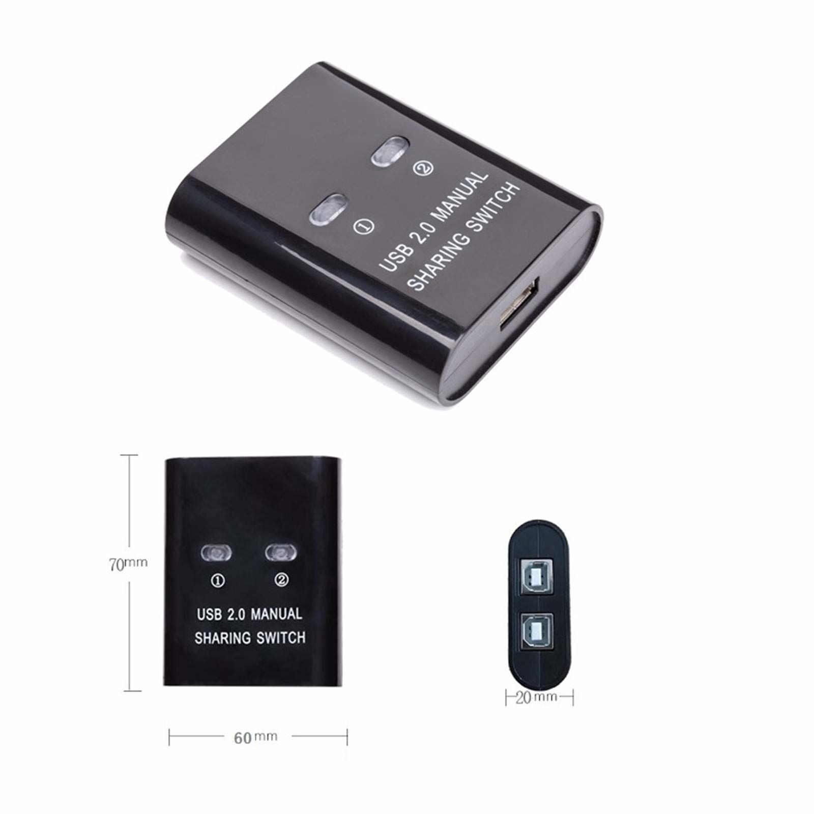 GetUSCart- Printer Sharing Switch, Manual Switcher Adapter, 2 Computer ...