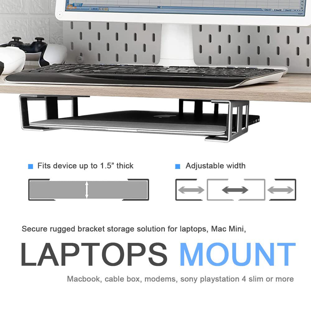 GetUSCart- IFCASE Under Desk Laptop Mount, Metal Under Desk Shelf ...