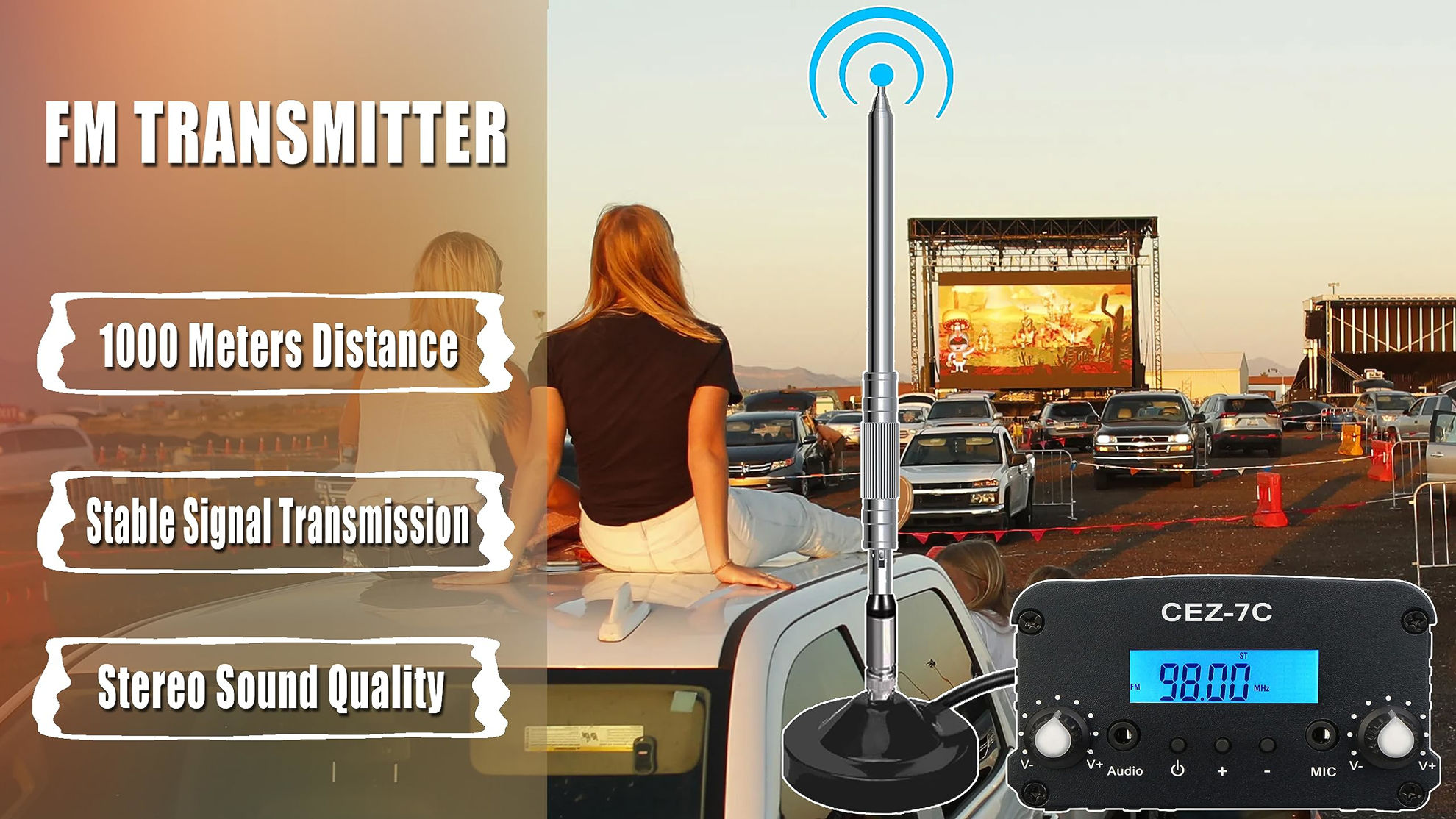 GetUSCart- FM Transmitter for Church, Long Range FM Broadcast ...