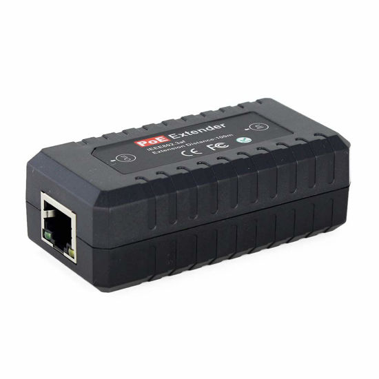 GetUSCart- PoE Extender Ethernet Repeater 1 Port 10/100Mbps, IEEE802.3af for Security Systems IP ...