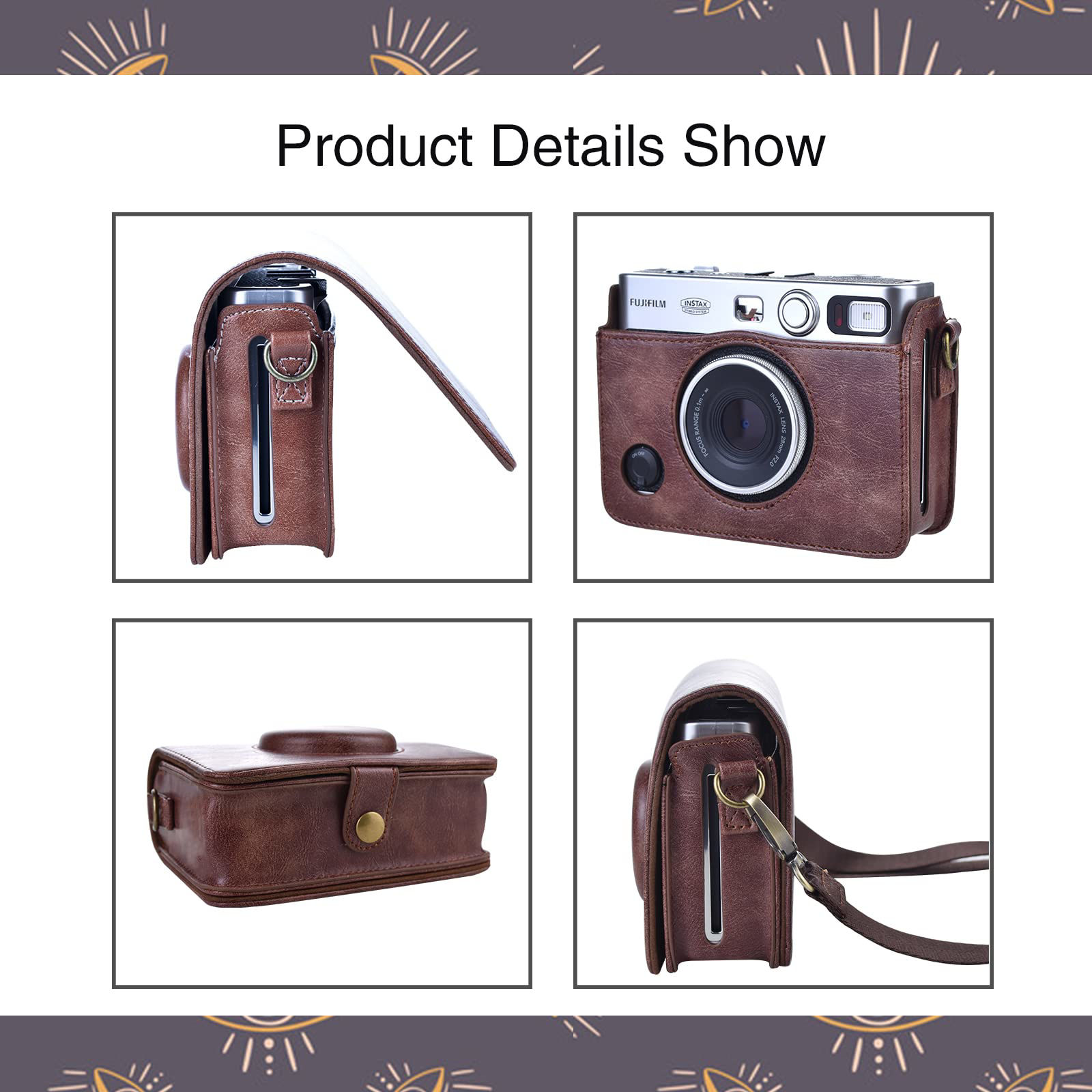 GetUSCart- MUZIRI KINOKOO Instax Mini EVO Case - PU Leather Protective ...