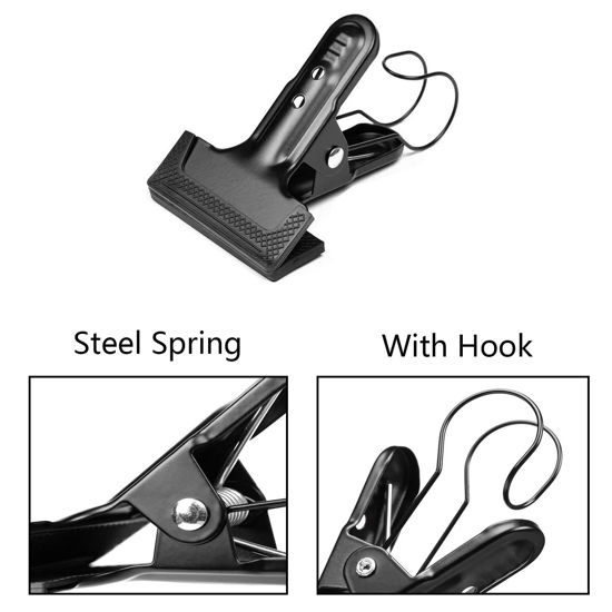 GetUSCart- KAGYOKU Backdrop Spring Clamps With Hook- 4 Pack of 4" Heavy ...