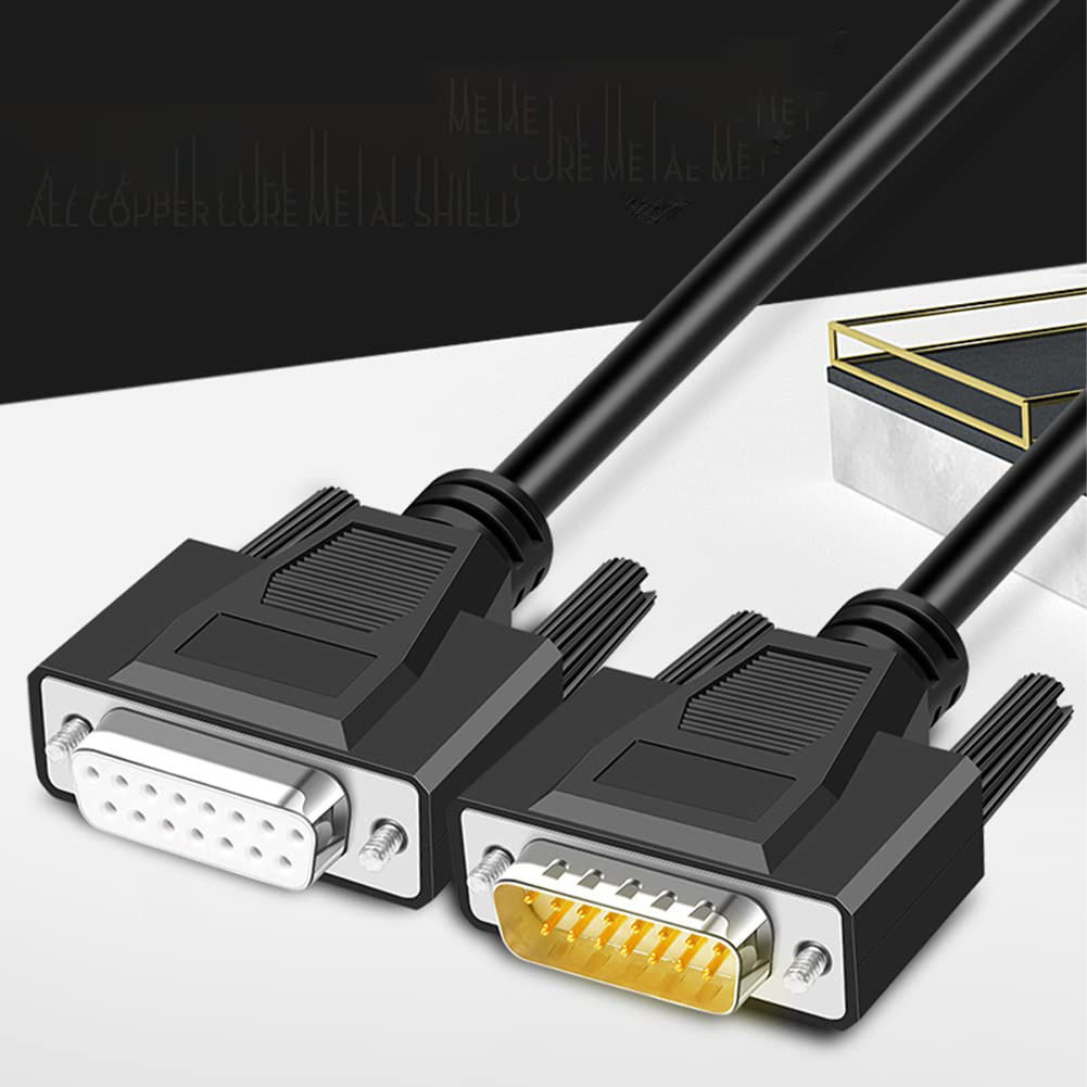 GetUSCart- Jienk 10ft DB15 RS232 15 Pin Serial Extension Cable, Male to ...