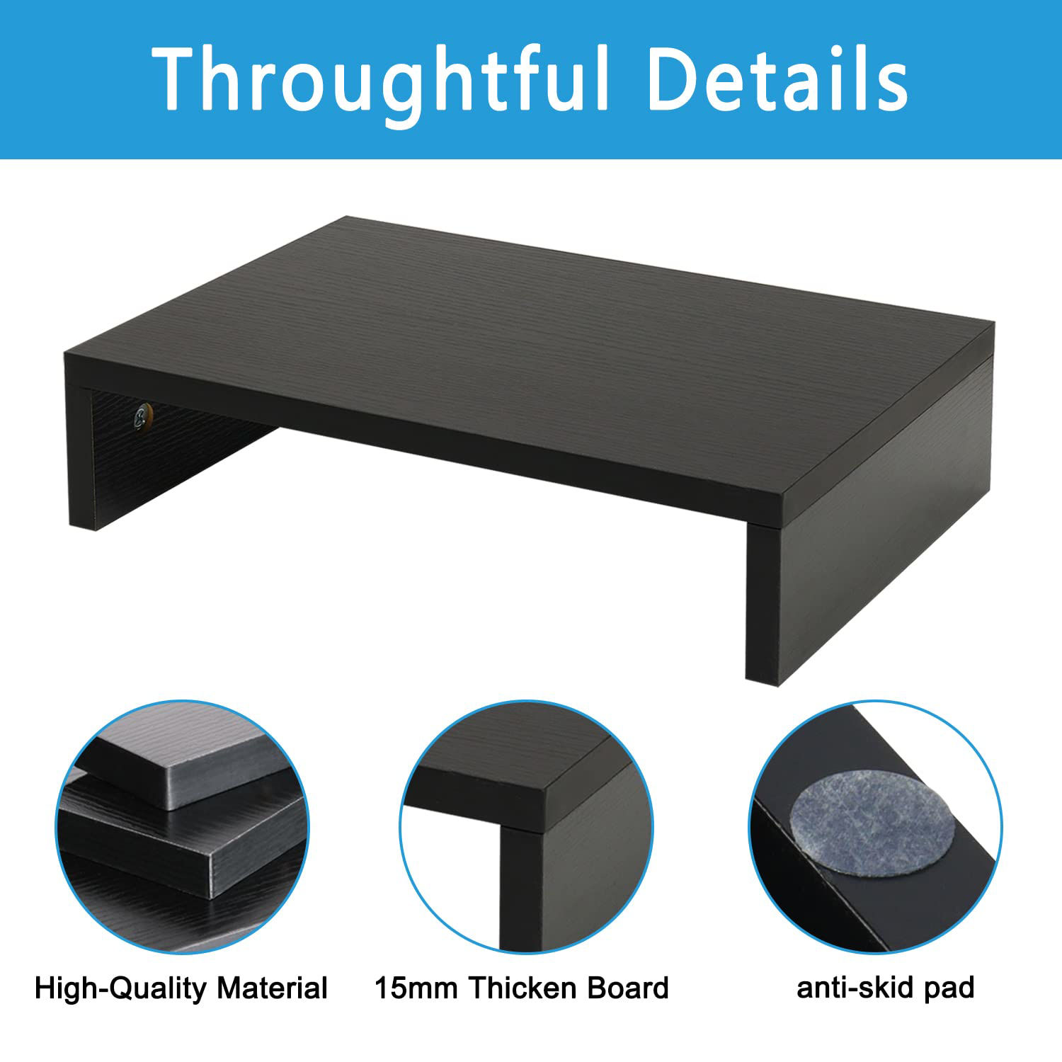 GetUSCart- TEAMIX 14.2 inch Monitor Stand Riser, Wood Monitor Riser ...