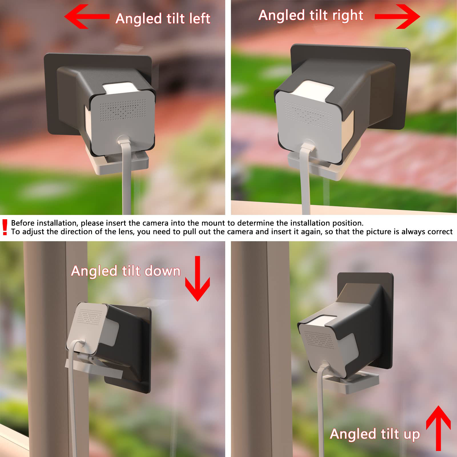 GetUSCart- Teccle Angled Window Mount for Wyze Cam V3, 20 Degrees Tilt ...
