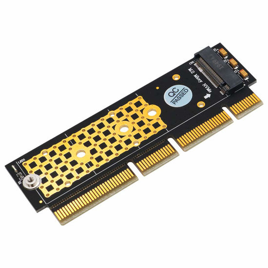 GetUSCart- M.2 NGFF NVMe SSD to PCIE 3.0 X16/X8/X4 Adapter with heatsink for 1U/2U Server and ...