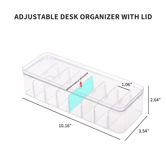 GetUSCart- Yesesion Clear Plastic Cable Organizer Box with Adjustment ...
