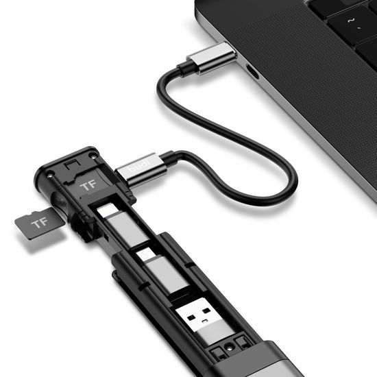 GetUSCart- BUDI Multifunctional 9 in 1 Data Cable with USB Type-C Card ...