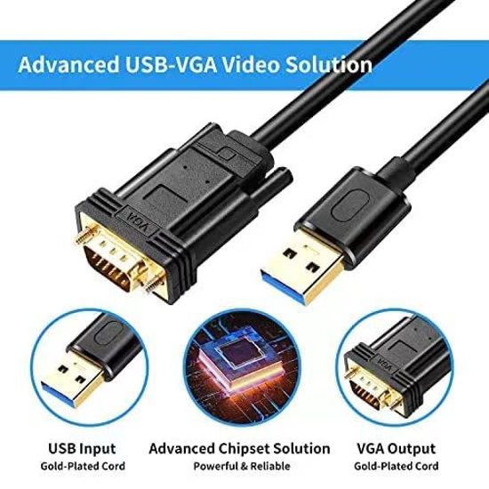 GetUSCart- Herfair USB to VGA Adapter Cable, 1080P@60Hz USB 3.0 to ...